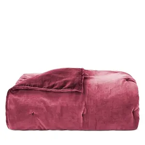 CHRISTY Harewood Reversible Cotton Velvet Bedspread, Full/queen - Fuschia