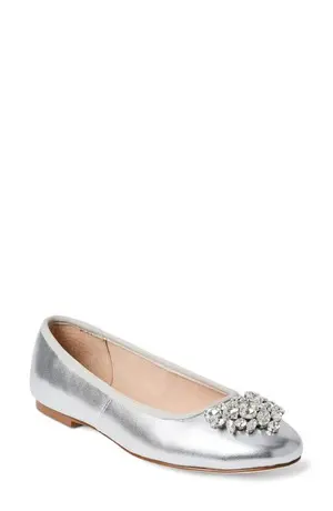 Jack Rogers Ellina Embellished Ballet Flat - Silver