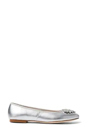 Jack Rogers Ellina Embellished Ballet Flat - Silver