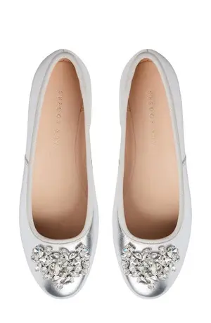 Jack Rogers Ellina Embellished Ballet Flat - Silver