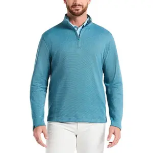 Robert Graham Troland Quarter Zip Top - Blue Coral
