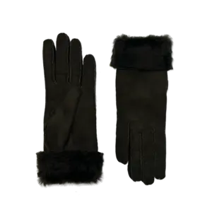 AGNELLE Denise Shearling Gloves - Kaki