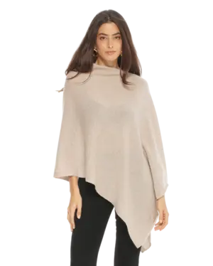MONTICELLI CASHMERE Pure Cashmere Poncho - Beige