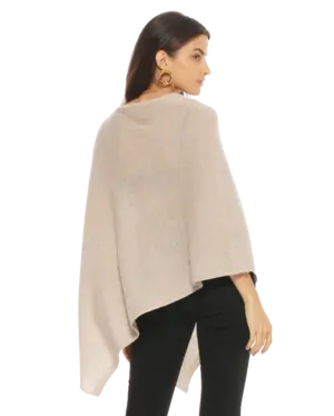 MONTICELLI CASHMERE Pure Cashmere Poncho - Beige