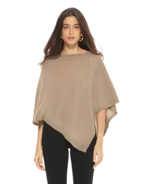 MONTICELLI CASHMERE Capelet Poncho - Taupe