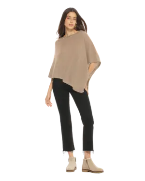 MONTICELLI CASHMERE Capelet Poncho - Taupe