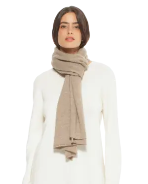 MONTICELLI CASHMERE Pure Cashmere Cloud-soft Scarf - Beige