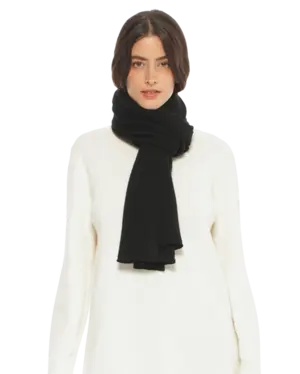 MONTICELLI CASHMERE Pure Cashmere Cloud-soft Scarf - Black