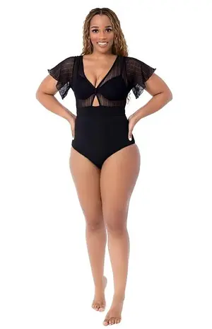 DAI MODA Michelle One-piece Swimsuit - Black