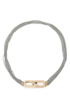 ALLSAINTS Layered Chain Pendant Necklace - Two Tone