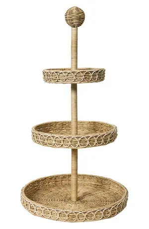 JULISKA Provence Rattan 3-tier Server - Whitewash