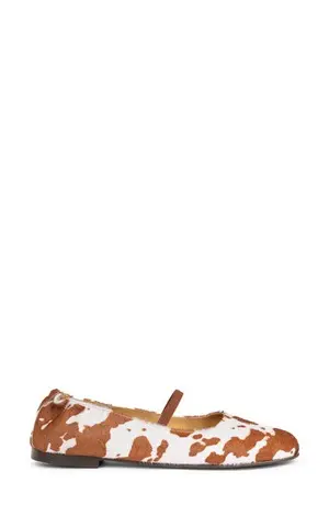 Penelope Chilvers Jazz Calf Hair Mary Jane Flats - Brown/white