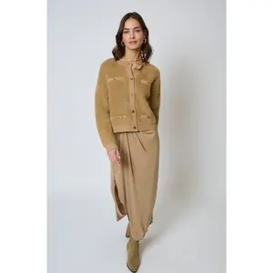 Central Park West Roman Eyelash Cardigan