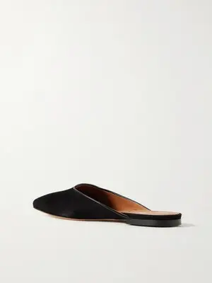 EMME PARSONS Suede Mules - Black