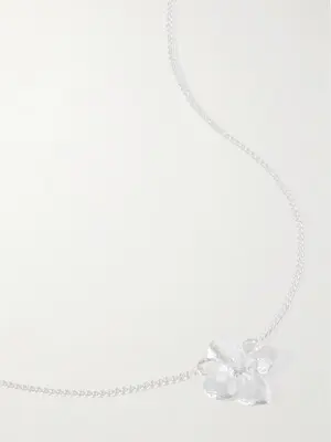 Completedworks Plated Pearl Floral Necklace - Silver