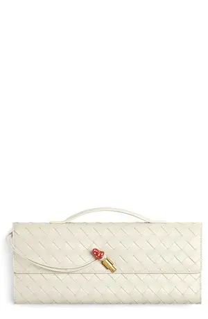 Bottega Veneta Long Andiamo Clutch - Sea Salt/mushroom-mb
