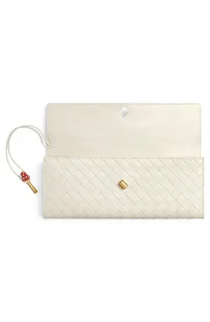 Bottega Veneta Long Andiamo Clutch - Sea Salt/mushroom-mb