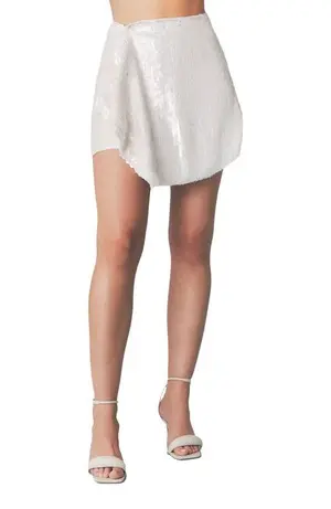 SIX STORIES Sequin Embellished Wrap Skirt