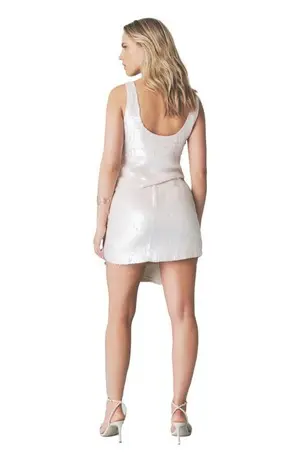 SIX STORIES Sequin Embellished Wrap Skirt