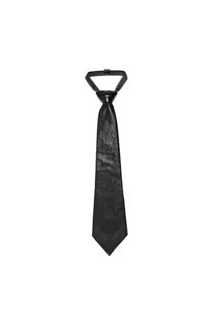 Fleur Du Mal Vegan Leather Tie - Black