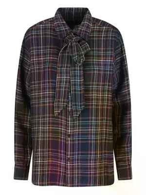 Saint Laurent Tie-fastening Checked Shirt
