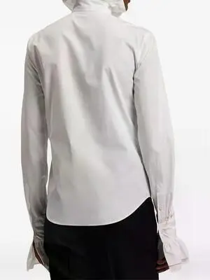 Ralph Lauren Ruffled High-neck Shirt