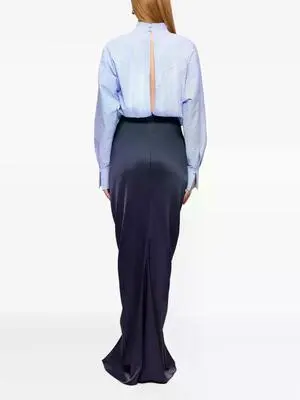 V:PM ATELIER Corynna Draped Maxi Dress - Blue