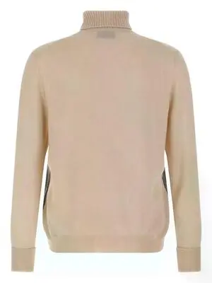 BALLANTYNE Argyle-pattern Turtleneck Sweater - Neutrals