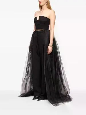 V:PM ATELIER Strapless Tulle-panel Top