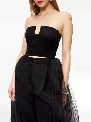 V:PM ATELIER Strapless Tulle-panel Top