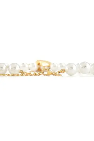 KENNETH JAY LANE Seashell Faux Pearl Pendant Necklace
