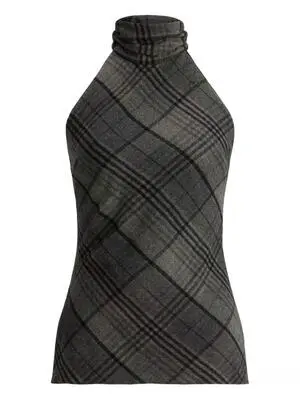 Ralph Lauren Check-pattern Turtleneck Top