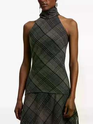 Ralph Lauren Check-pattern Turtleneck Top