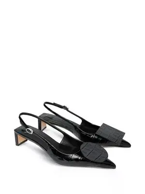 Jacquemus 40mm Duelo Crocodile-effect Pumps