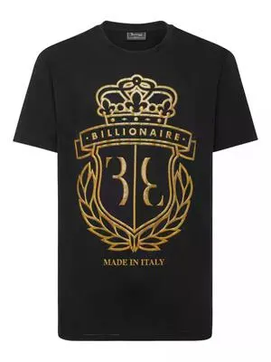 BILLIONAIRE Crest Round-neck T-shirt - Black