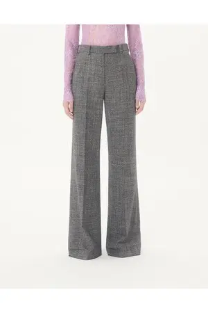 Valentino Garavani Wool Mouliné Palazzo Trousers