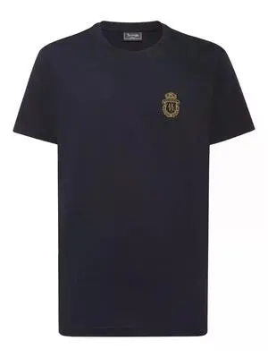 BILLIONAIRE Crest Round-neck T-shirt - Blue