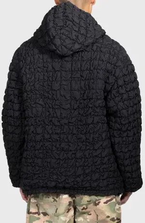 PLEASURES Tender Hooded Quilted Puffer Jacket - Black