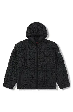 PLEASURES Tender Hooded Quilted Puffer Jacket - Black