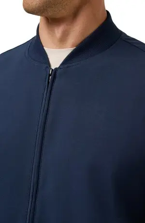 Travis Mathew Stretch Cotton Bomber Jacket - Total Eclipse