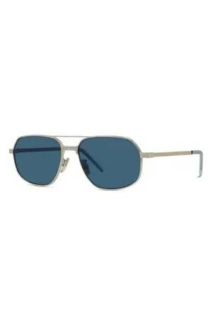 Givenchy Gv One 57mm Pilot Sunglasses - Gold/blue