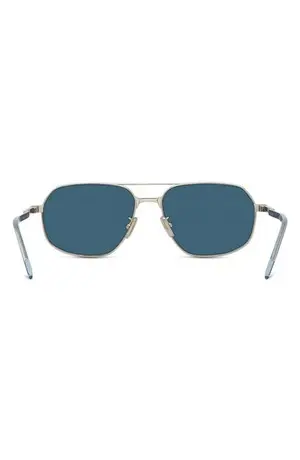 Givenchy Gv One 57mm Pilot Sunglasses - Gold/blue