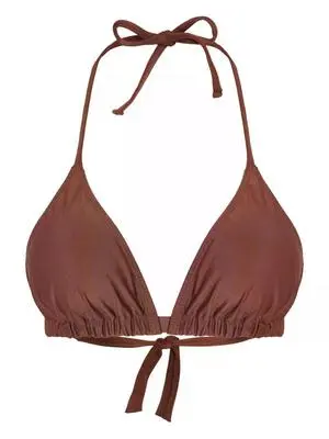 LYGIA & NANNY Iasmin Triangle-halter Bikini Top - Brown