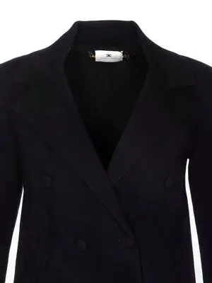 Elisabetta Franchi Double-breasted Cardigan With Embroidered Logo