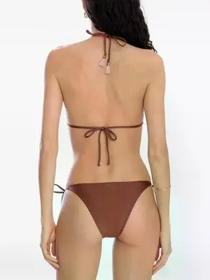 LYGIA & NANNY Maya Triangle Tassel Bikini - Brown