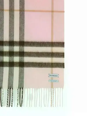 Burberry Check-pattern Fringed Scarf