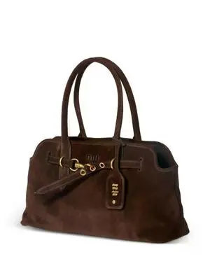 Miu Miu Aventure Suede Tote Bag - Brown