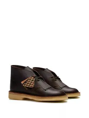 Clarks Leather Grain Tweed Boots