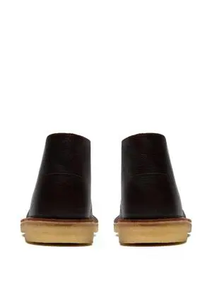 Clarks Leather Grain Tweed Boots