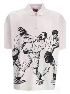 Hugo Boxing-print Polo Shirt